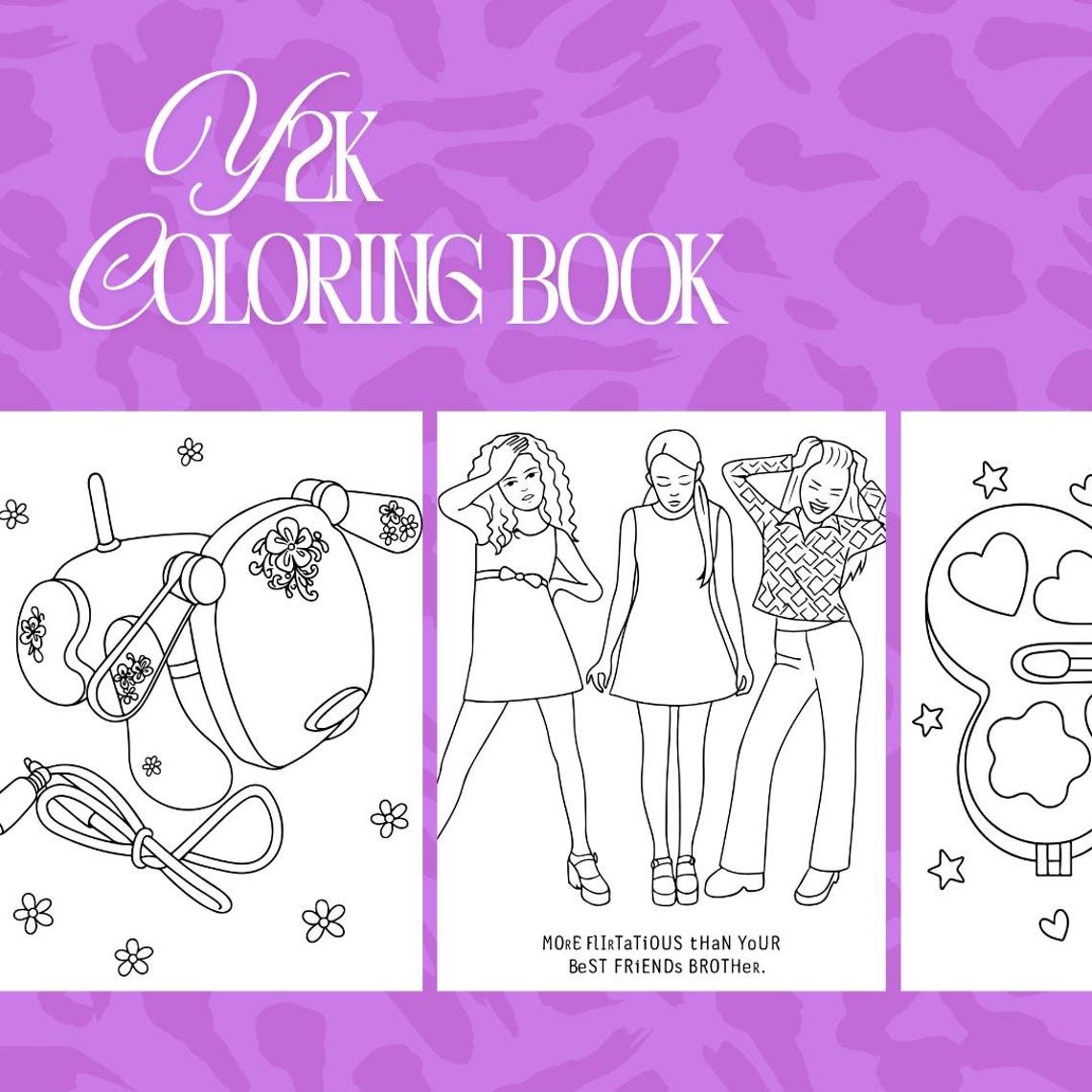 Y2K Coloring Pages | 50 Printable Designs | Retro 2000s Aesthetic for ...