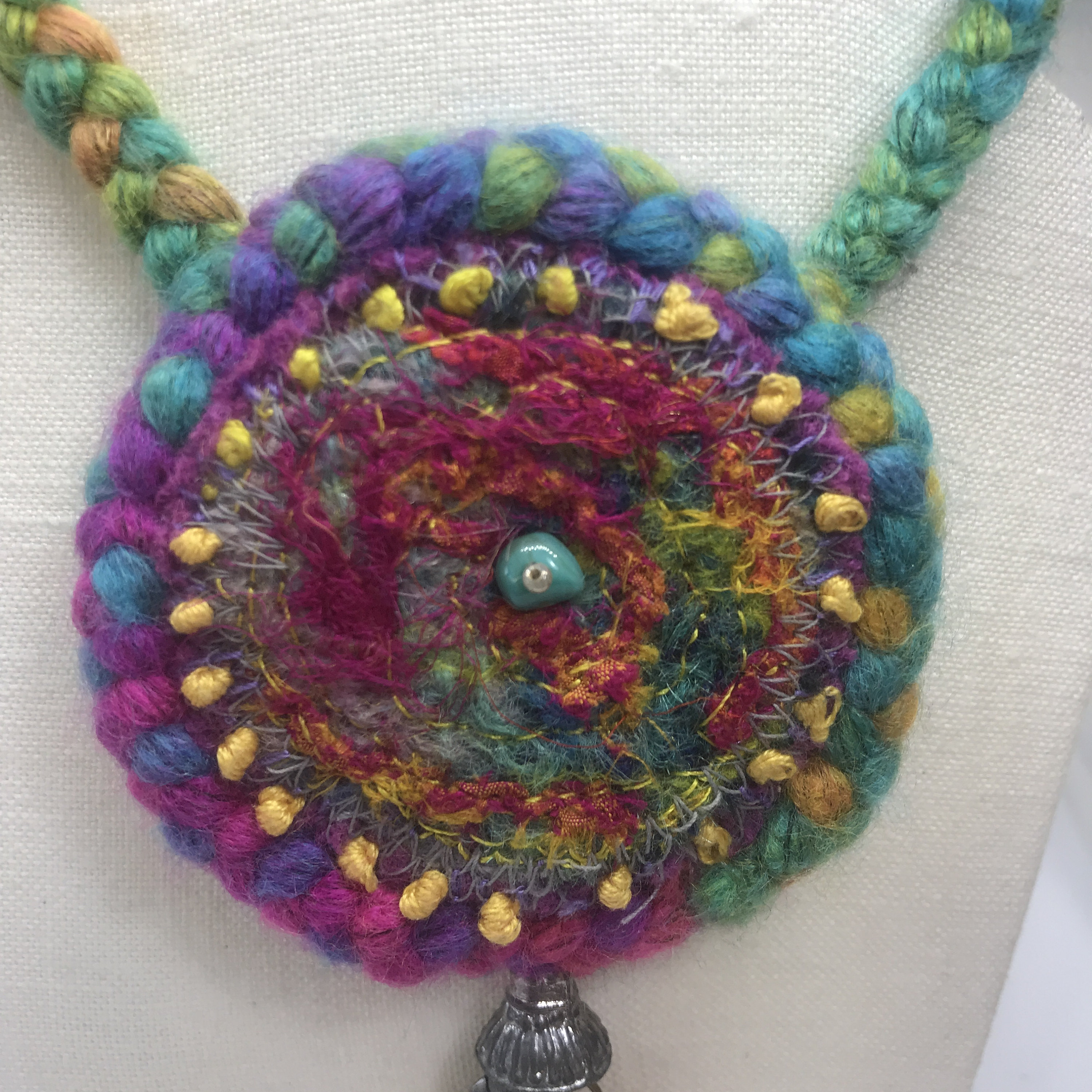 Vibrant Embroidered Textile Prayer Mandala With Vintage Tassel - Etsy