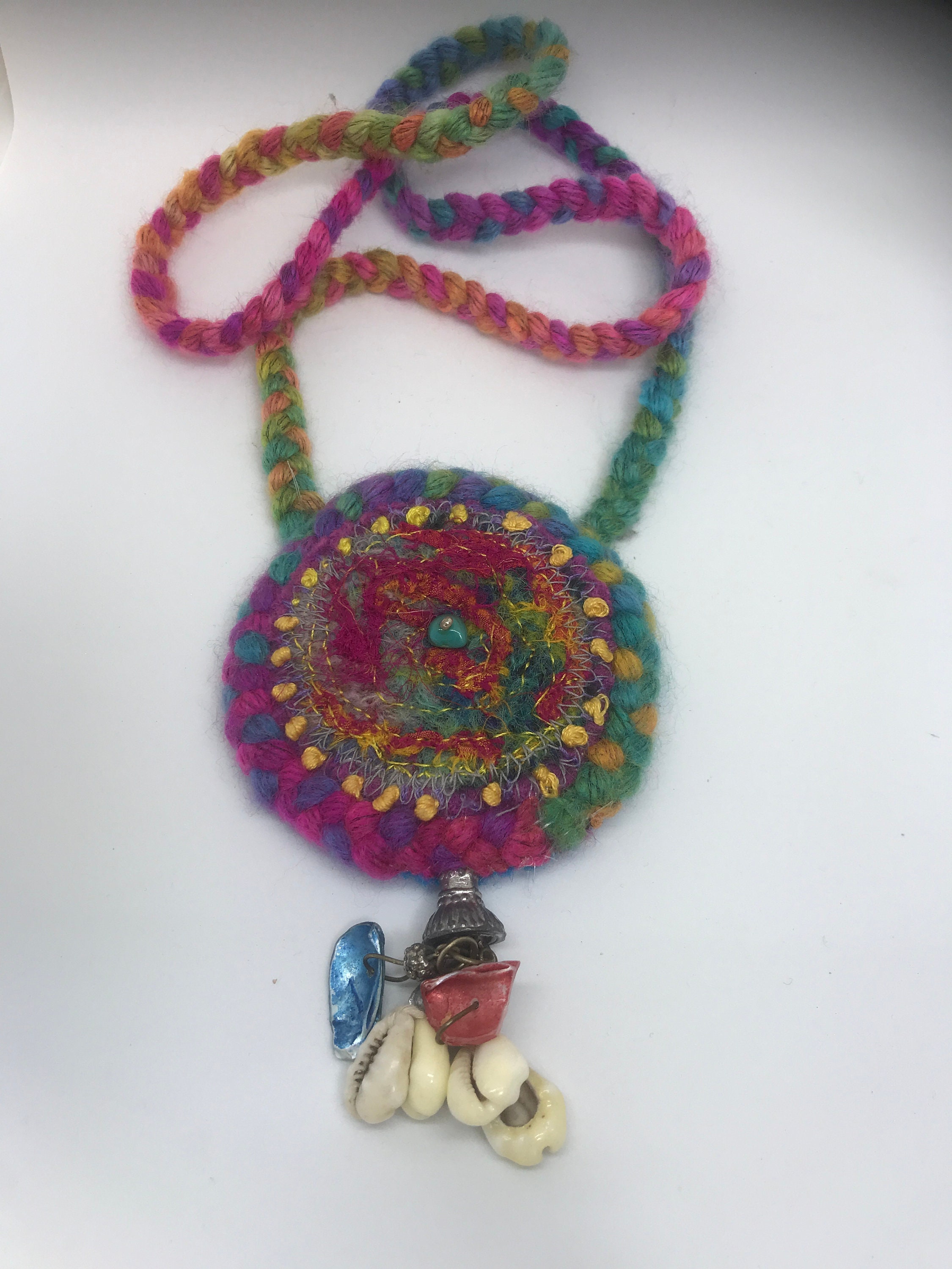 Vibrant Embroidered Textile Prayer Mandala With Vintage Tassel - Etsy