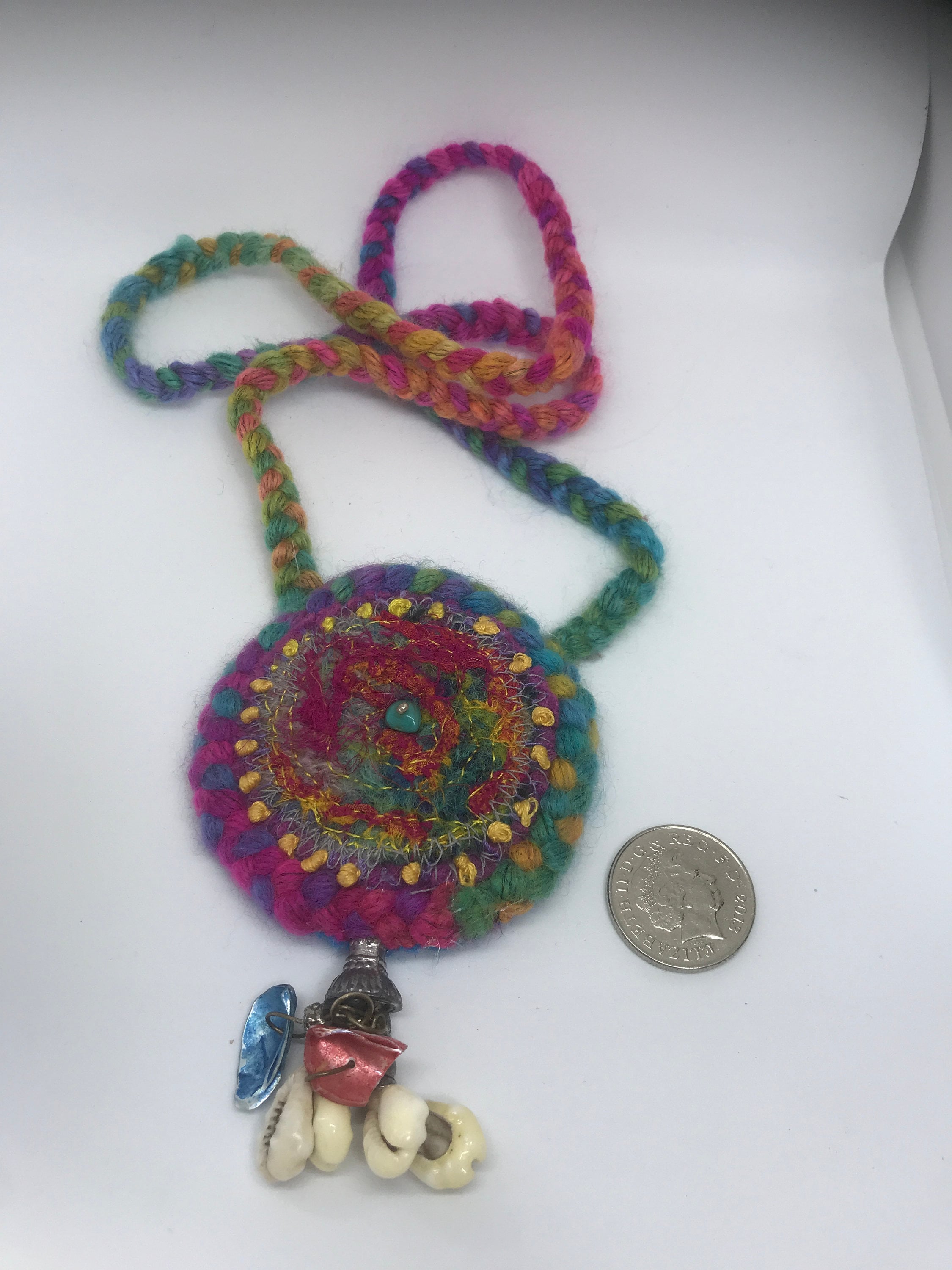 Vibrant Embroidered Textile Prayer Mandala With Vintage Tassel - Etsy