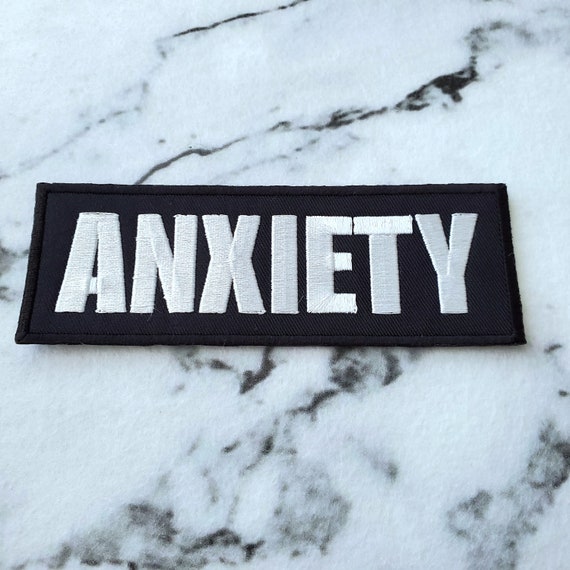 ANXIETY Embroidered Patch emo mood feelings sad punk rocker | Etsy