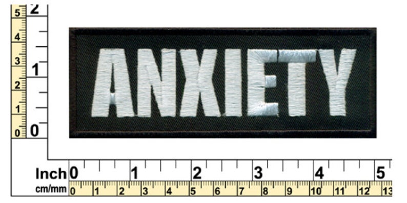 ANXIETY Embroidered Patch Emo Mood Feelings Sad Punk Rocker - Etsy