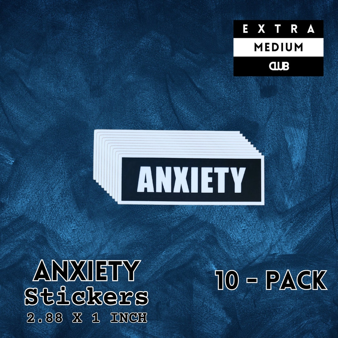 ANXIETY Stickers (10-pack) | Fun Craft Accessory Gift - Etsy