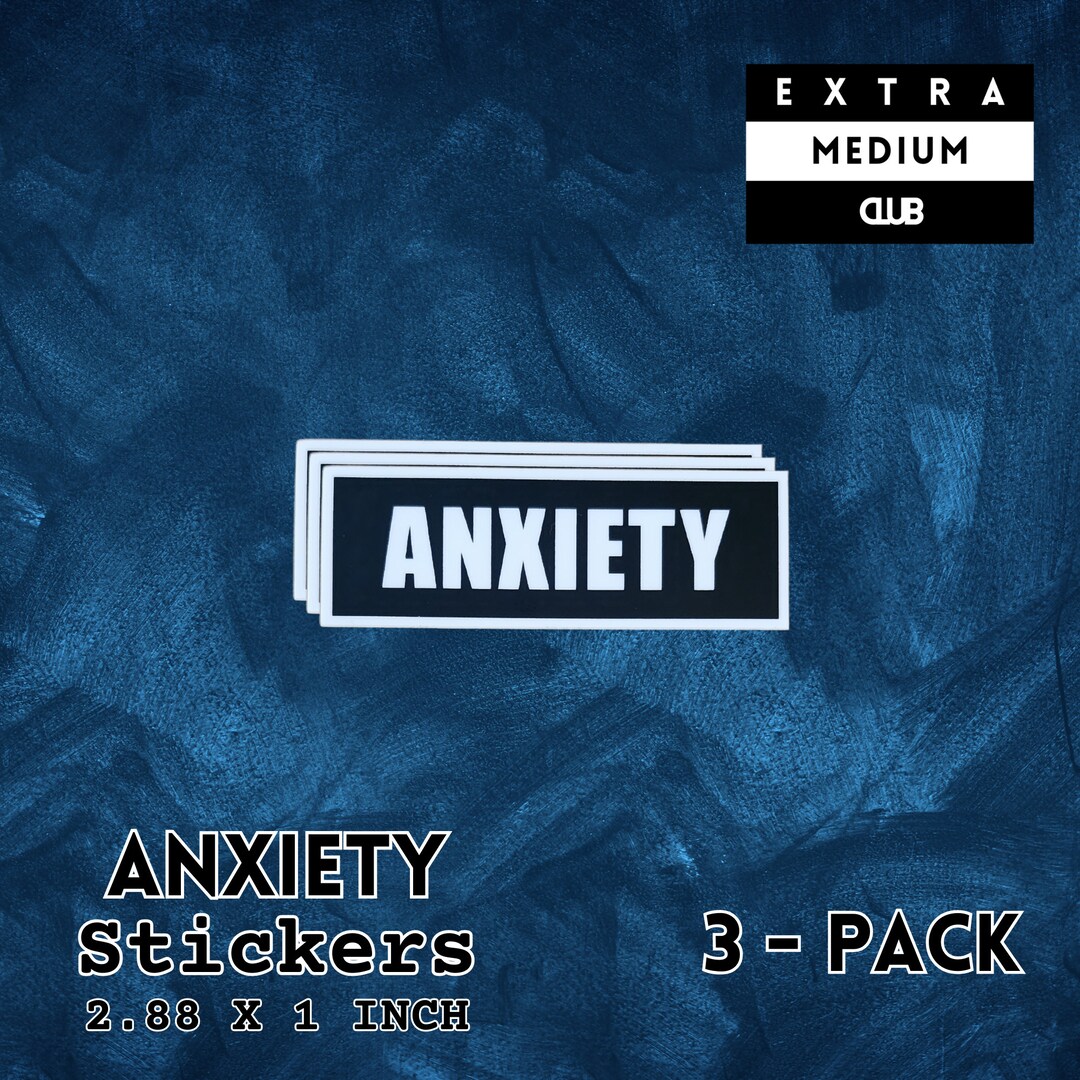 ANXIETY Stickers (3-pack) | Fun Craft Accessory Gift - Etsy