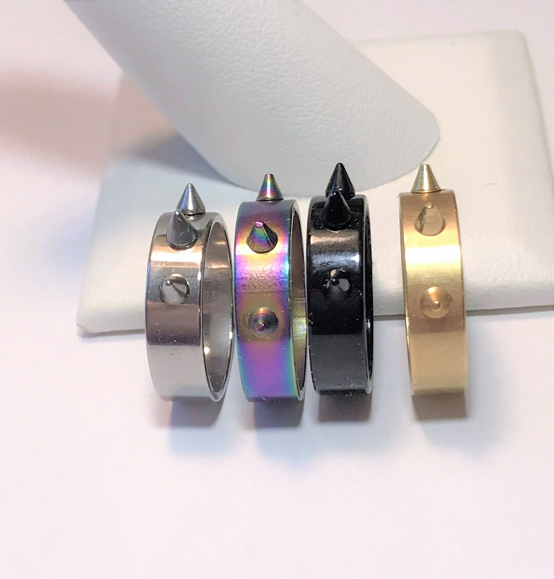 Spiked Ring, Fetish Jewelry, Unisex Rings, Punk Rings, Men's Rings ...