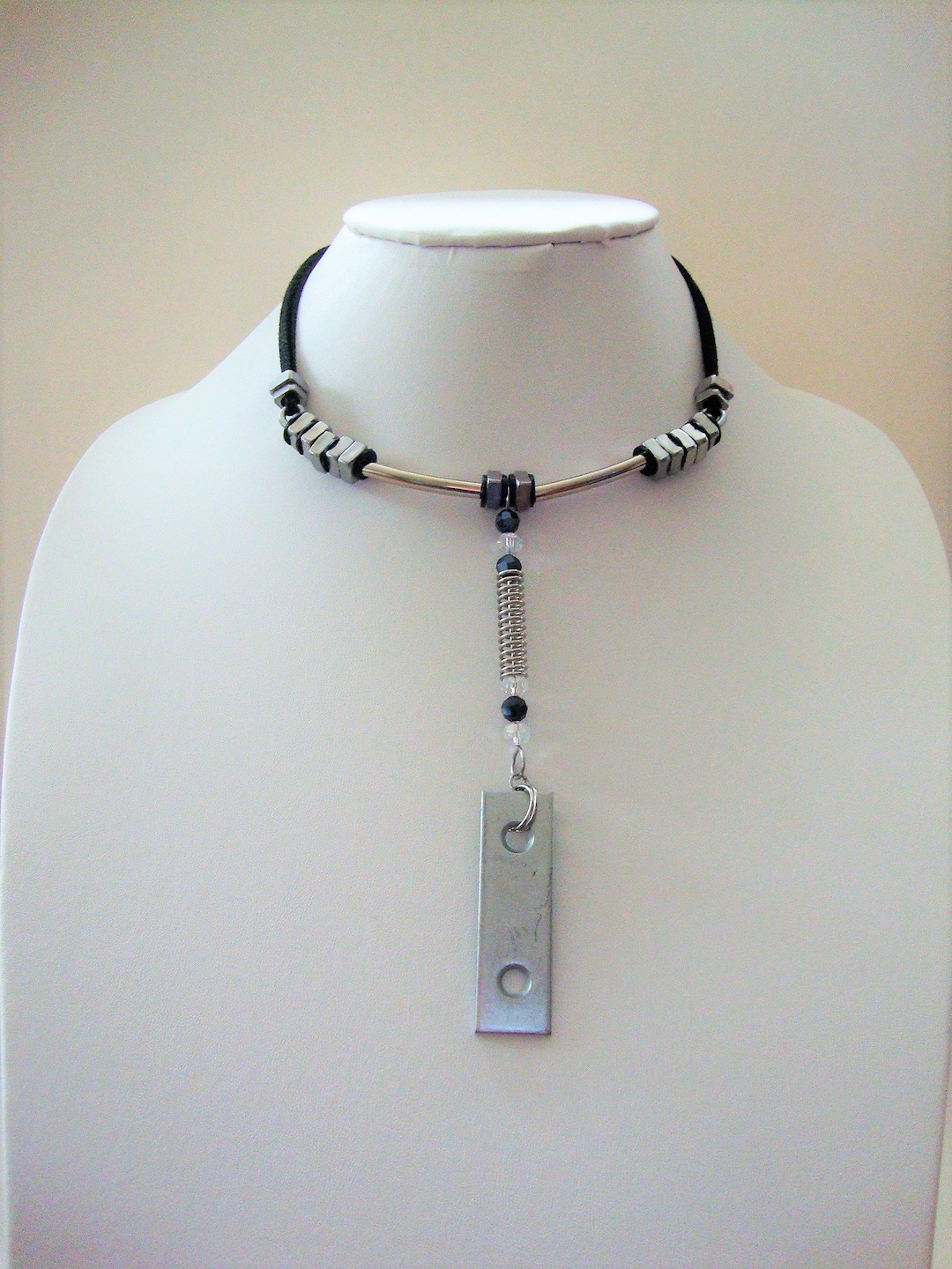 Industrial Necklace, Stainless Steel Necklace, Recycled Hardware ...