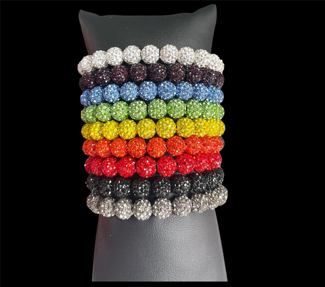 High Quality Micro Pave CZ Crystal Ball Shamballa Bracelet, Rhinestone ...