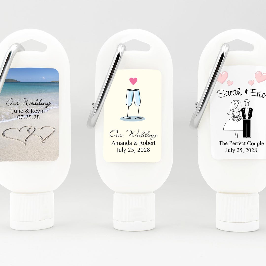 Wedding Favor Sunscreen, Bridal Shower, Personalized Sunscreen Favors ...