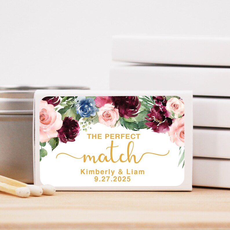 The Perfect Match Matches Wedding Matches Personalized | Etsy