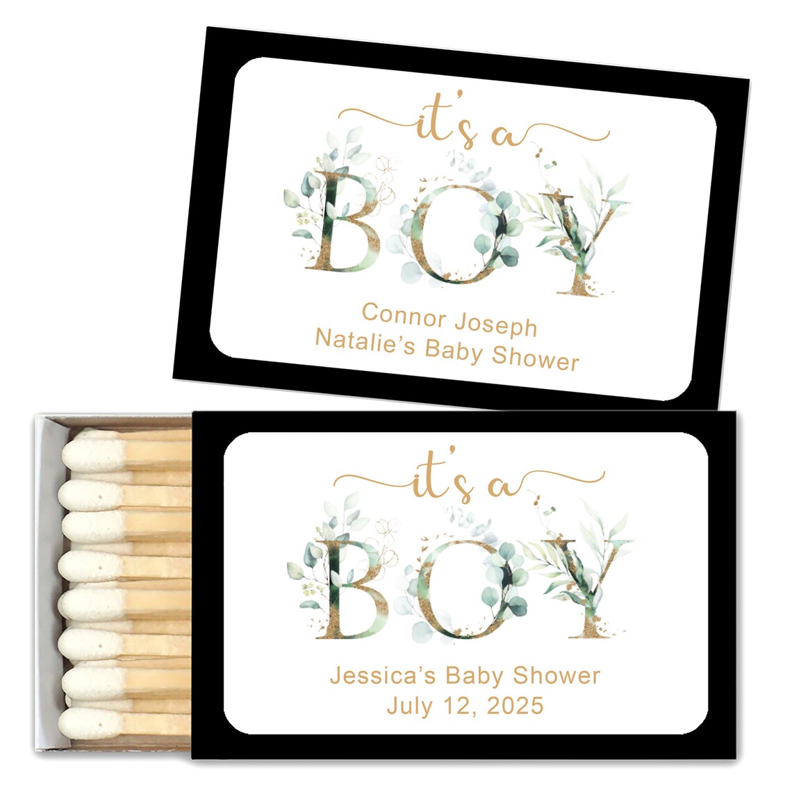 It's A Boy Baby Shower, Baby Shower Favors, It's A Boy Matchbox Favors ...