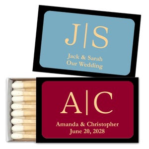 Wedding Favor Matches, Personalized Matches, Custom Matchboxes ...