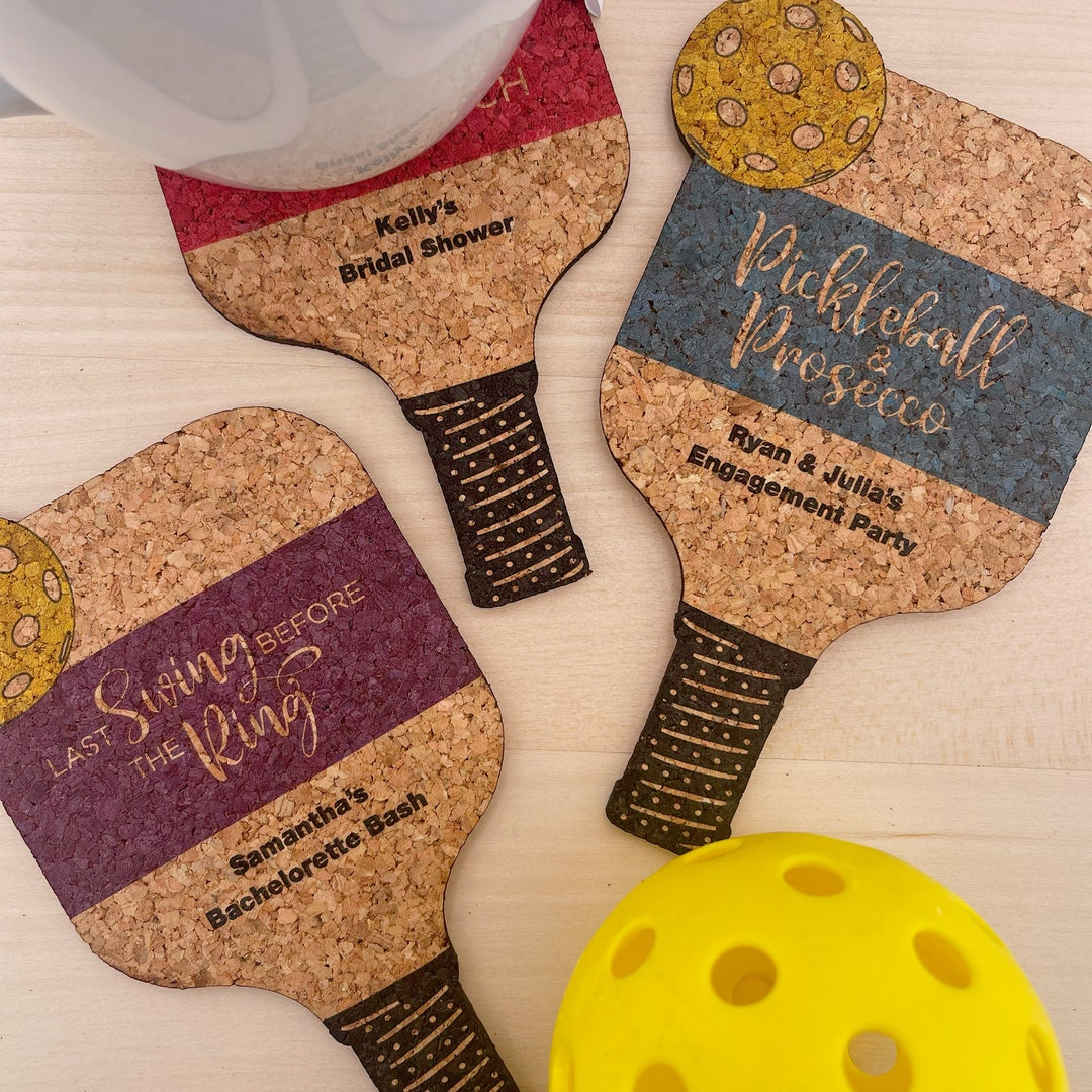 Bulk Wedding Favor Coasters, Custom Pickleball Coasters, Bachelorette ...