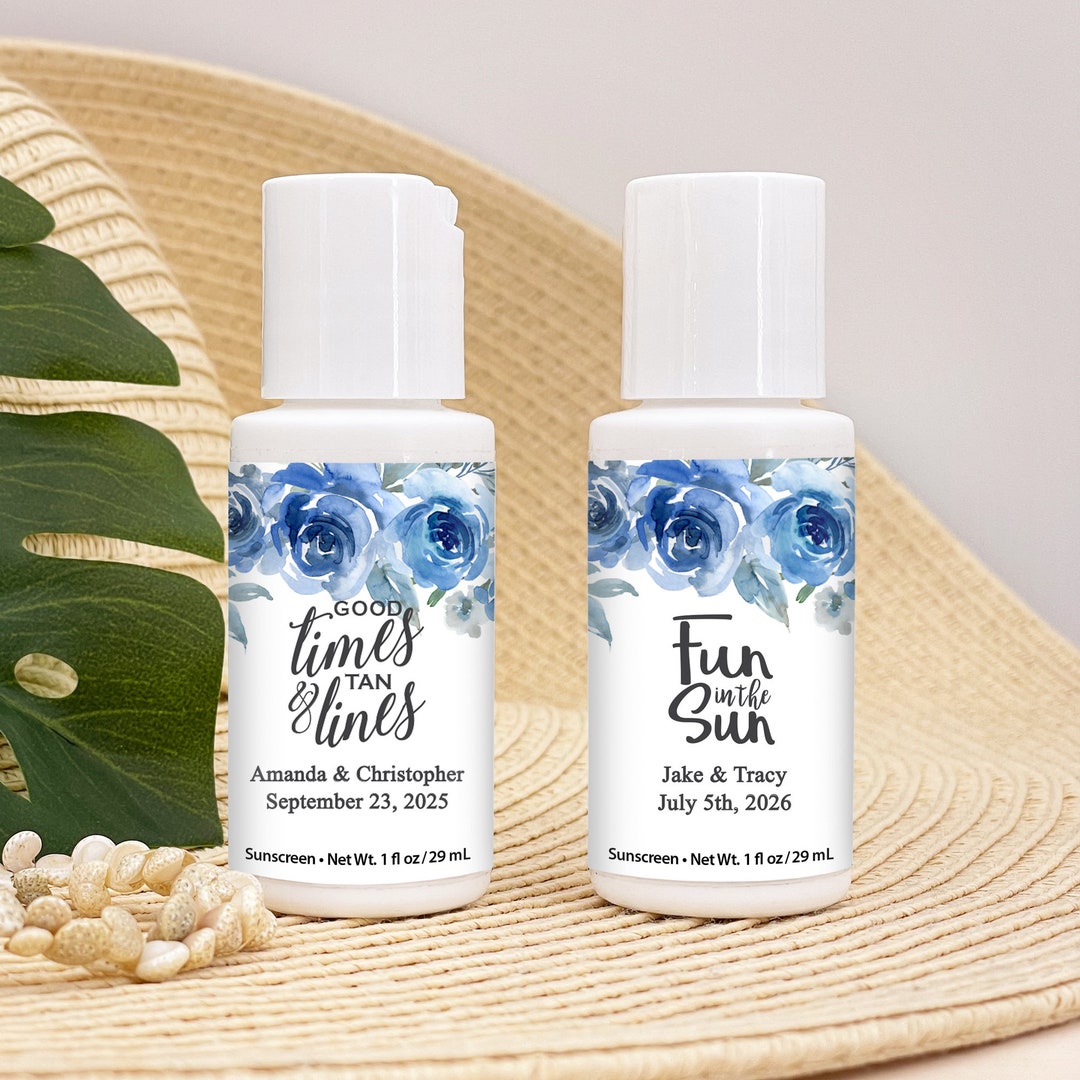 Mini Sunscreen Favor, Personalized Wedding Favors, Bachelorette Party ...