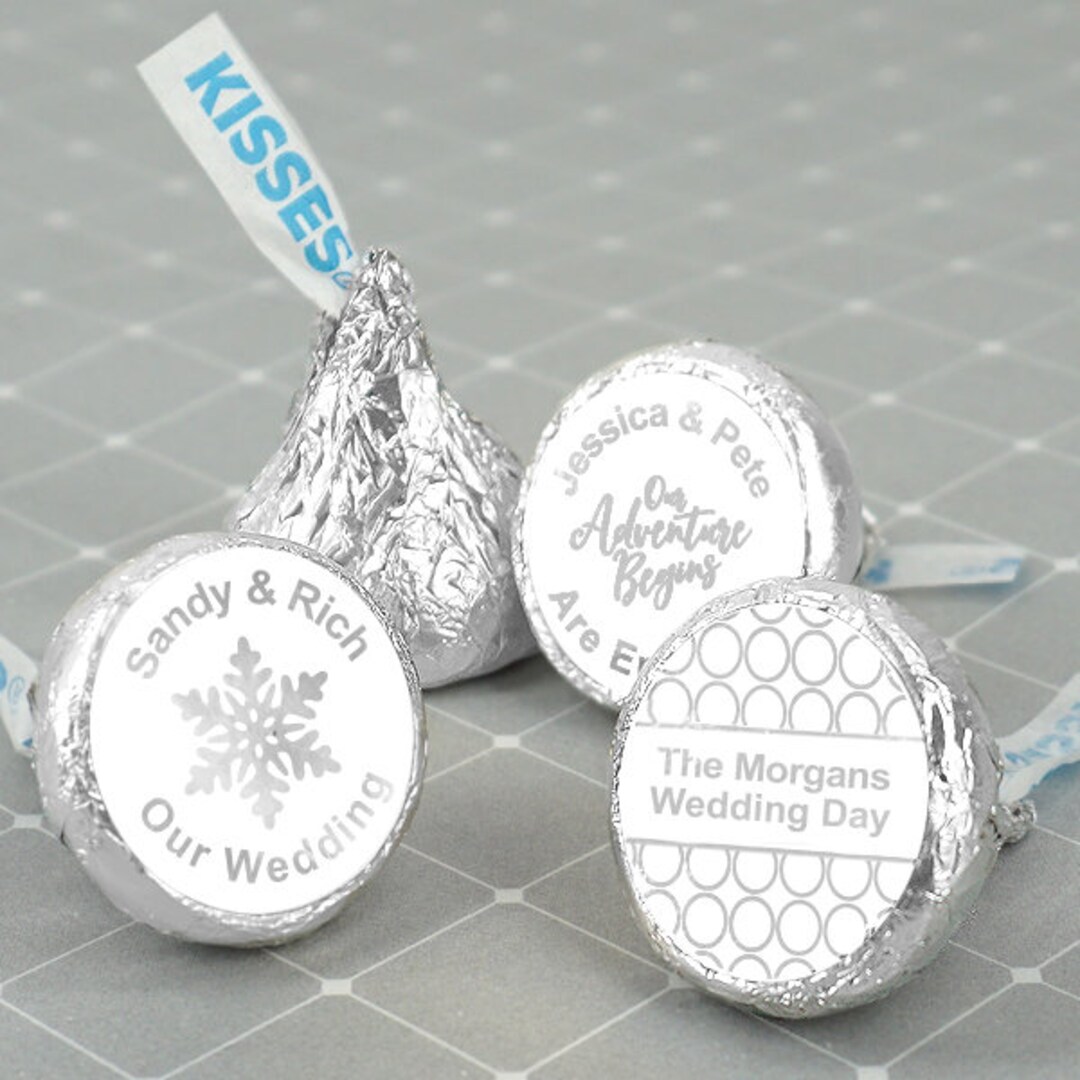Chocolate Hershey Kisses Included Foil Wedding Favors Etsy