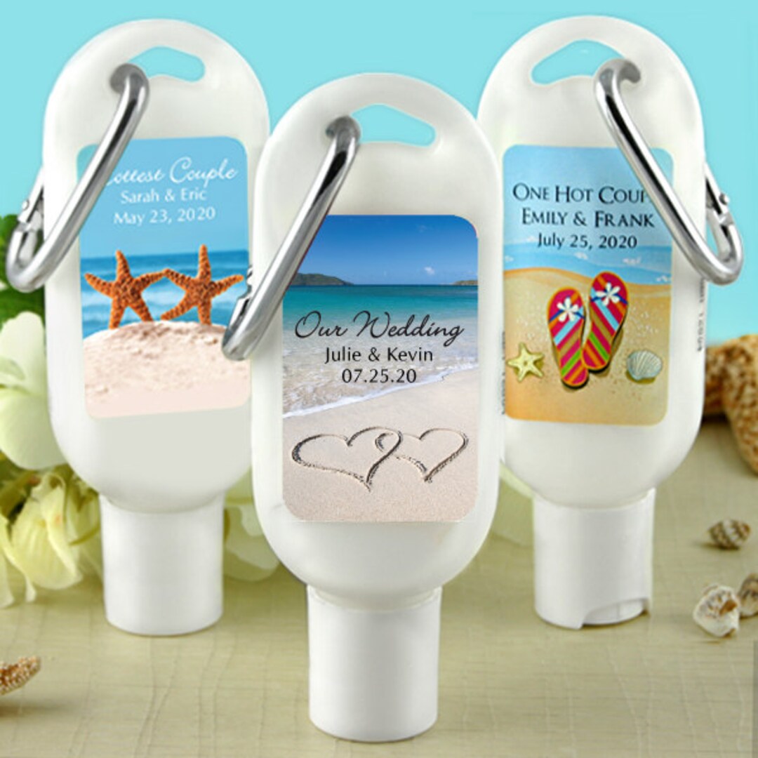 Wedding Favor Sunscreen, Bridal Shower, Personalized Sunscreen Favors ...