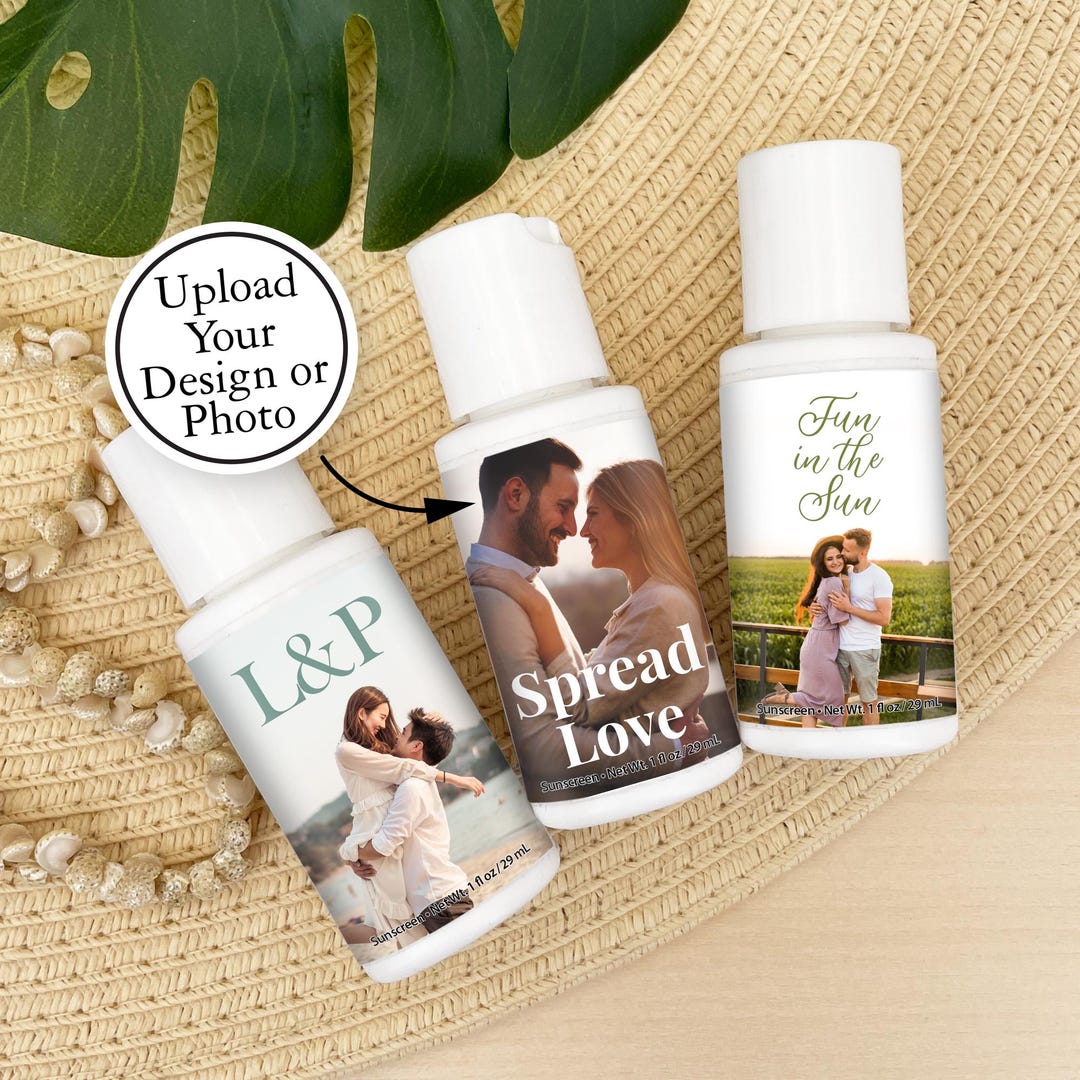 Custom Sunscreen, Custom Mini Sunscreen 1 Oz. Bottle, Personalized ...