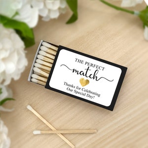 Wedding Favor Matches, "the Perfect Match" Personalized Matches ...