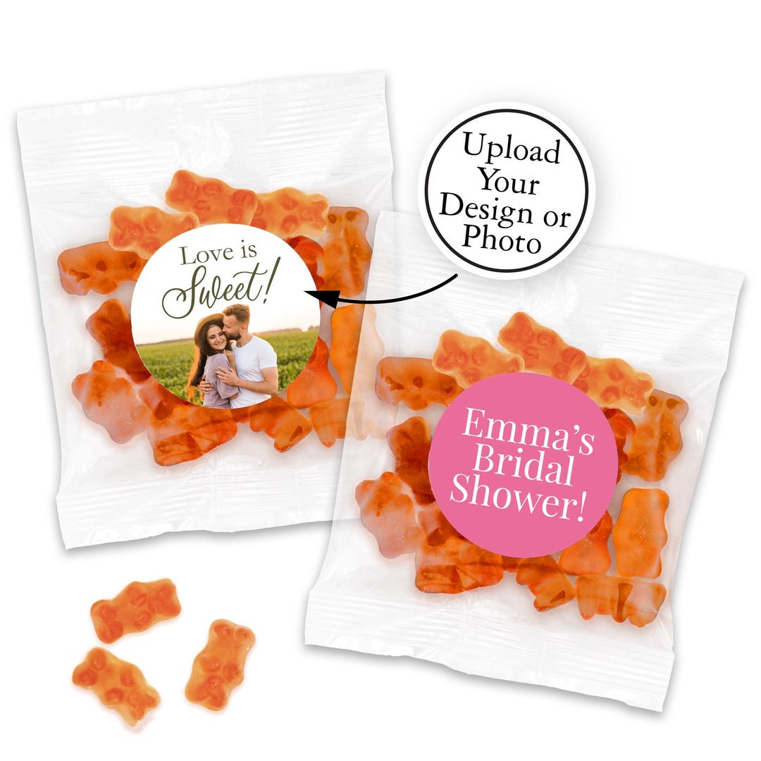 Custom Gummy Bear Packs in Bulk, Personalized Gummy Bears, Wedding ...