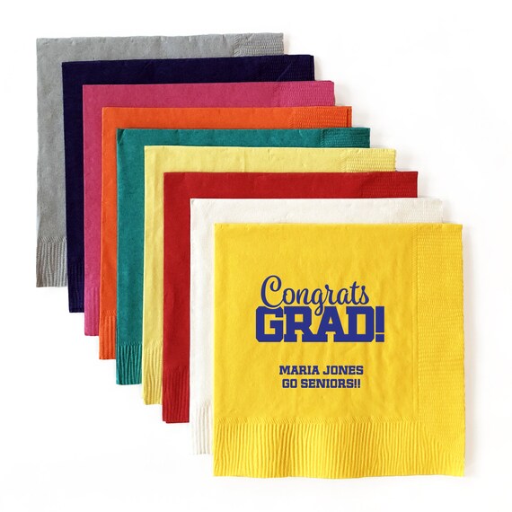 Personalized Graduation Napkins Graduation Party Supplies | Etsy