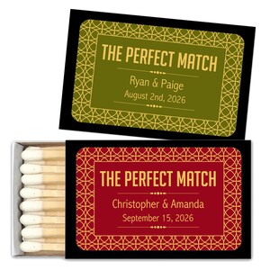 Vintage Wedding Favor Matches, "perfect Match" Personalized Matches ...