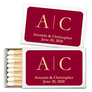 Wedding Favor Matches, Personalized Matches, Custom Matchboxes ...