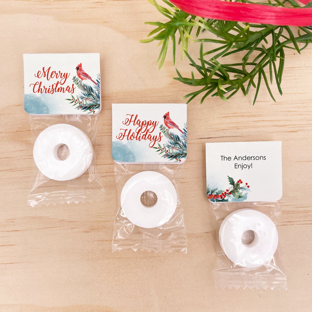 Personalized Christmas Mints, Red Cardinal Christmas Favors, Cute ...