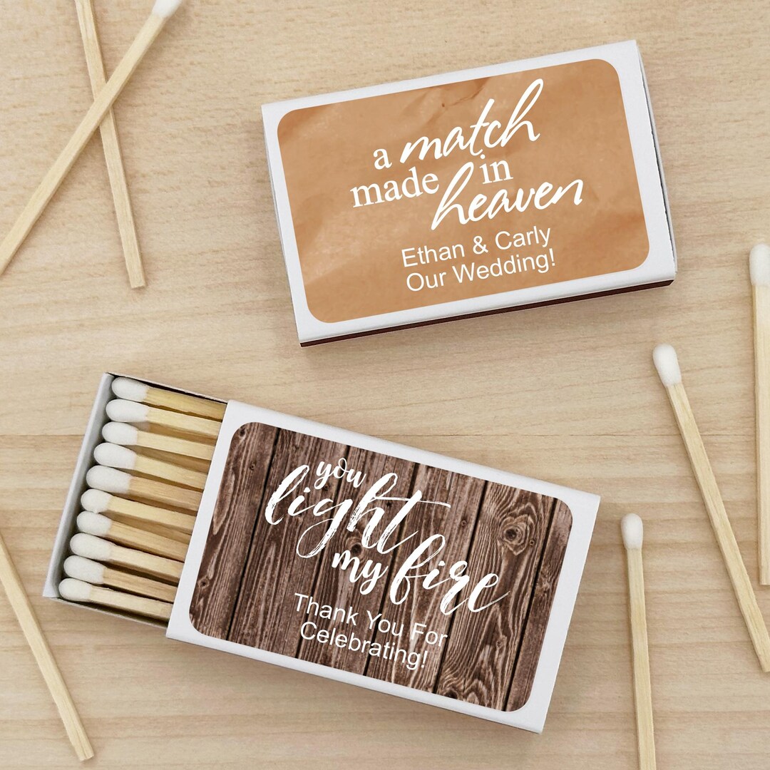 Wedding Favor Matches, "perfect Match" Personalized Matches ...