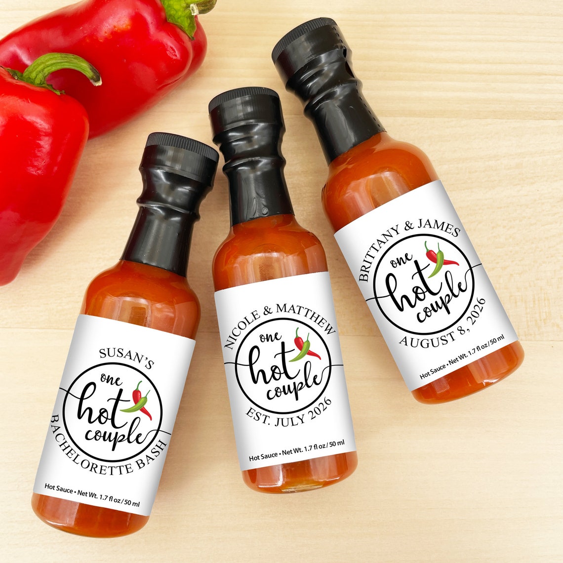 Hot Sauce Wedding Favors Hot Sauce Gift Mini Hot Sauce - Etsy