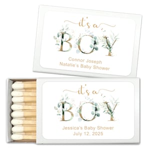 It's A Boy Baby Shower, Baby Shower Favors, It's A Boy Matchbox Favors ...