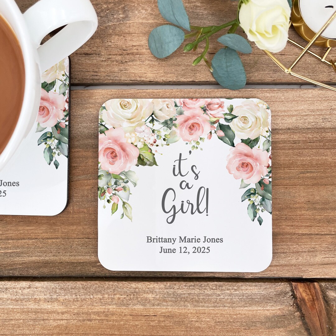 Baby Shower Favors, Baby Shower Coaster Favors, Personalized Coasters ...