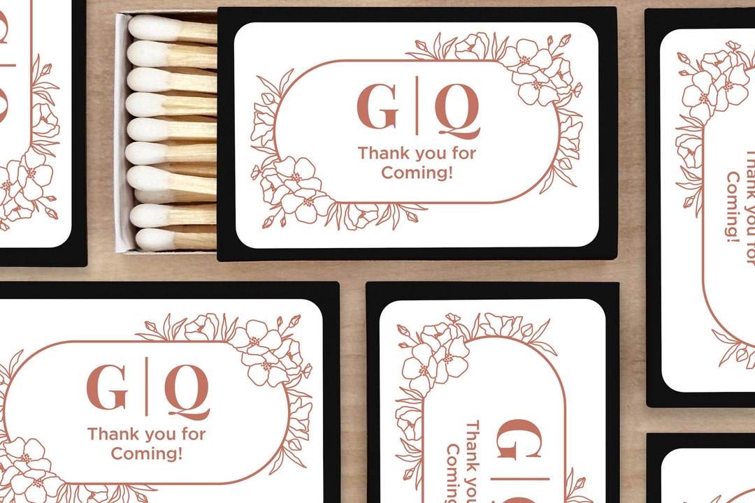 Bulk Wedding Favors: Personalized Matches for Guests - Custom ...