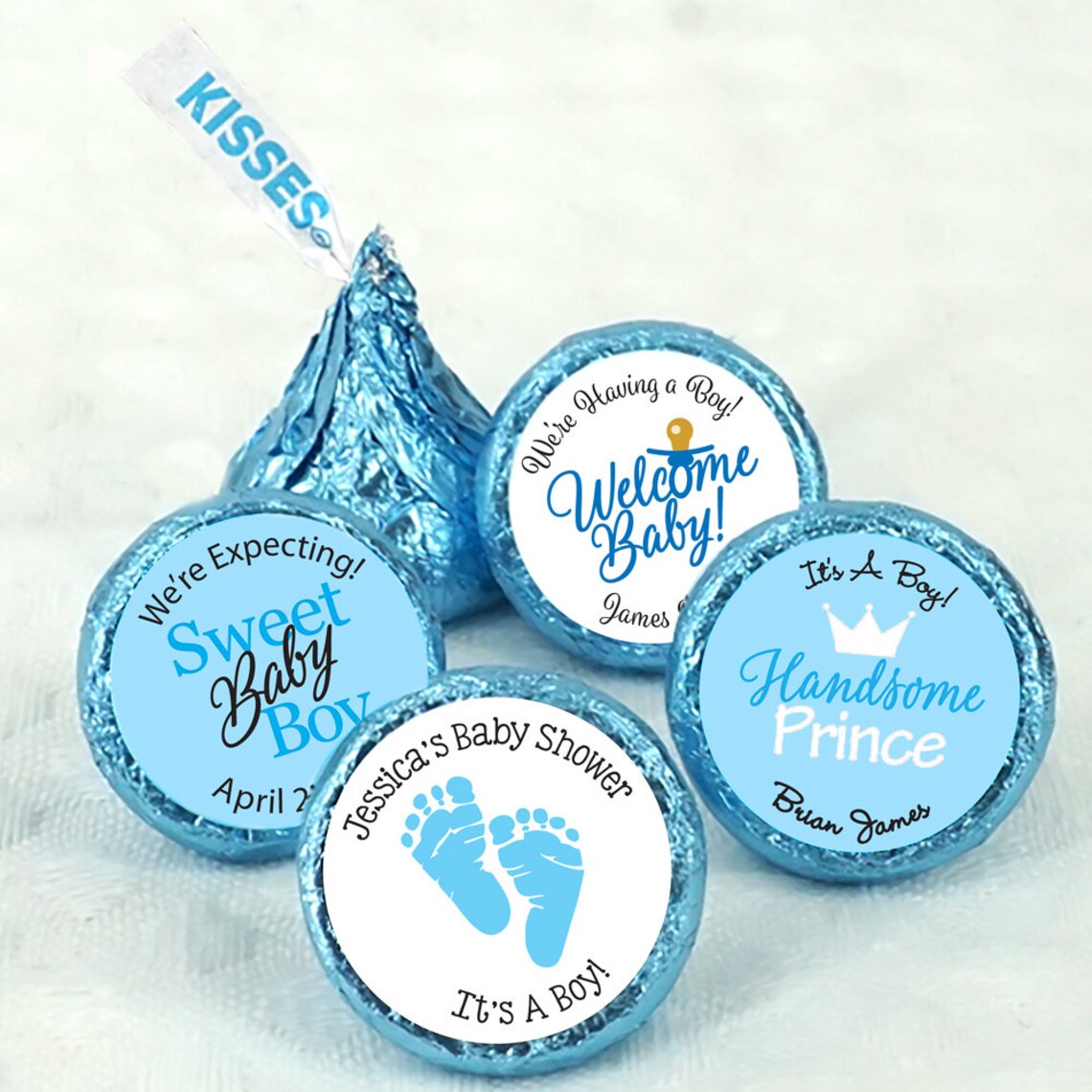 It's A Boy Favors Hershey Kiss Labels and Chocolate | Etsy