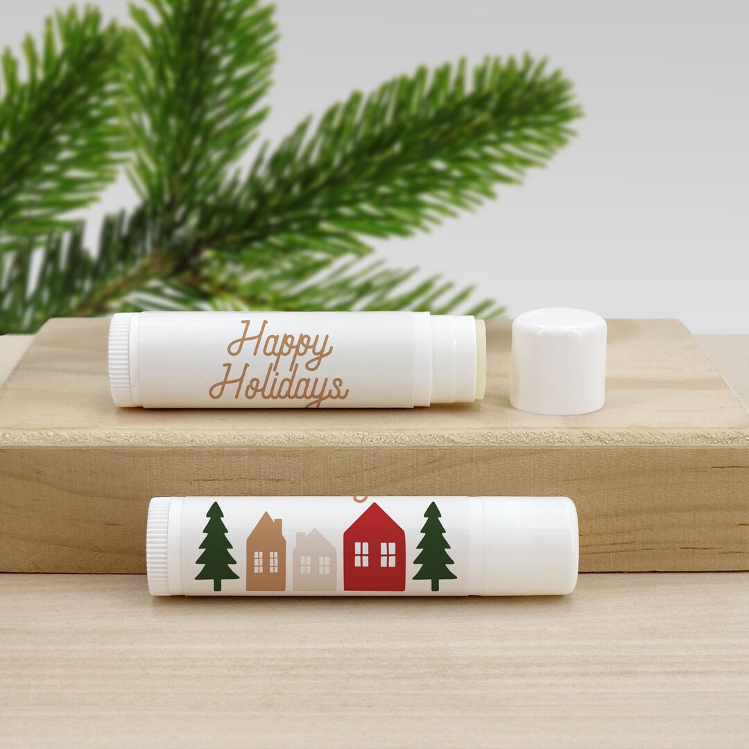 Christmas Favor, Stocking Stuffer, Christmas Lip Balm, Holiday Party ...