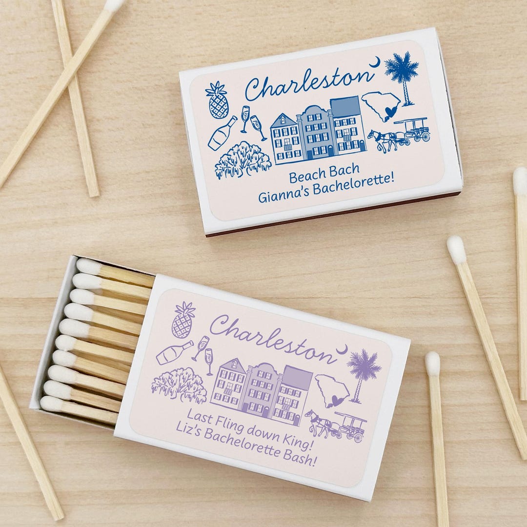 Custom Match Boxes, Wedding Matches, Bachelorette Party Favor Matches ...