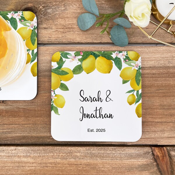 Lemon Coasters - Etsy