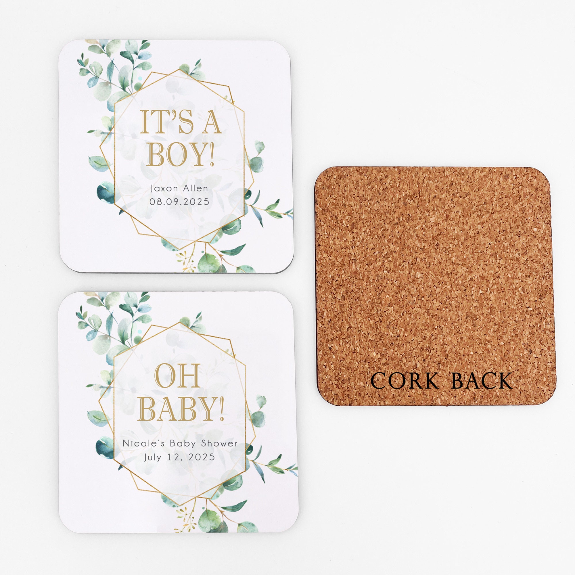 Baby Shower Favors Baby Shower Coaster Favors Personalized - Etsy