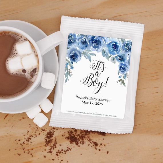 It's A Boy Cocoa Baby Shower Favors Personalized Cocoa | Etsy