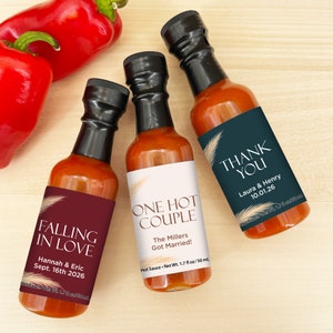 Hot Sauce Wedding Favors, Hot Sauce Gift, Mini Hot Sauce, Custom Hot ...