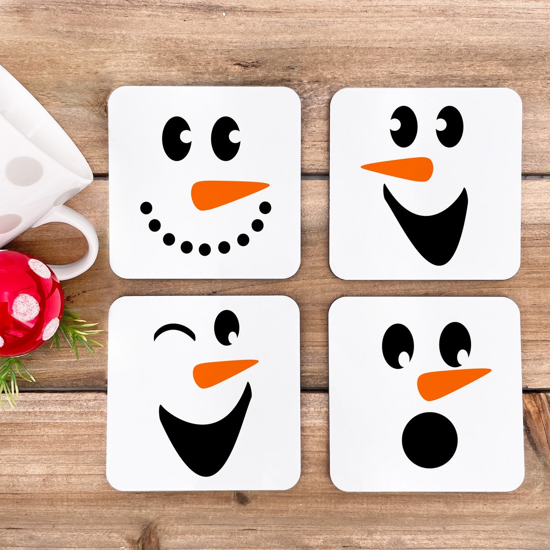 Snowman Coasters, Funny Coasters, Coaster Set, Holiday Coasters, Cute ...