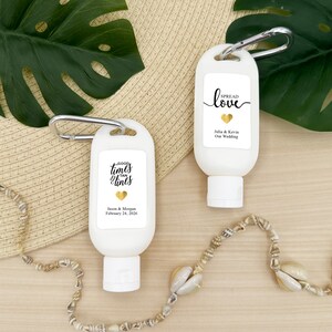 Wedding Favors, Personalized Sunscreen Favors With Carabiner, Bridal ...