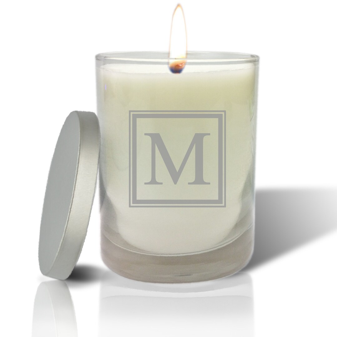 Monogram Unscented Soy Candle Wedding Gift Wedding Favor - Etsy