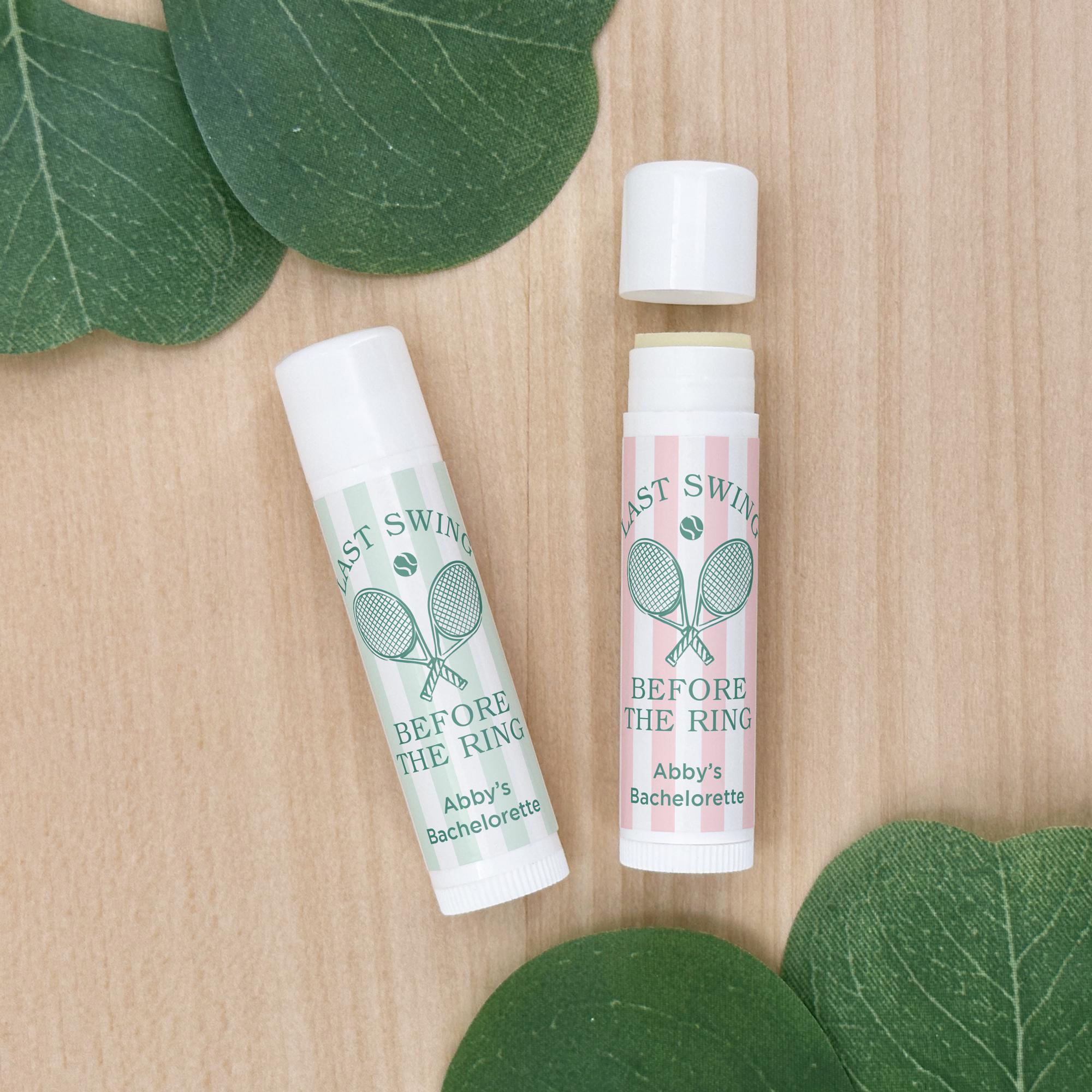 Tennis Wedding Favors, Tennis Themed Bridal Shower, Custom Lip Balm ...