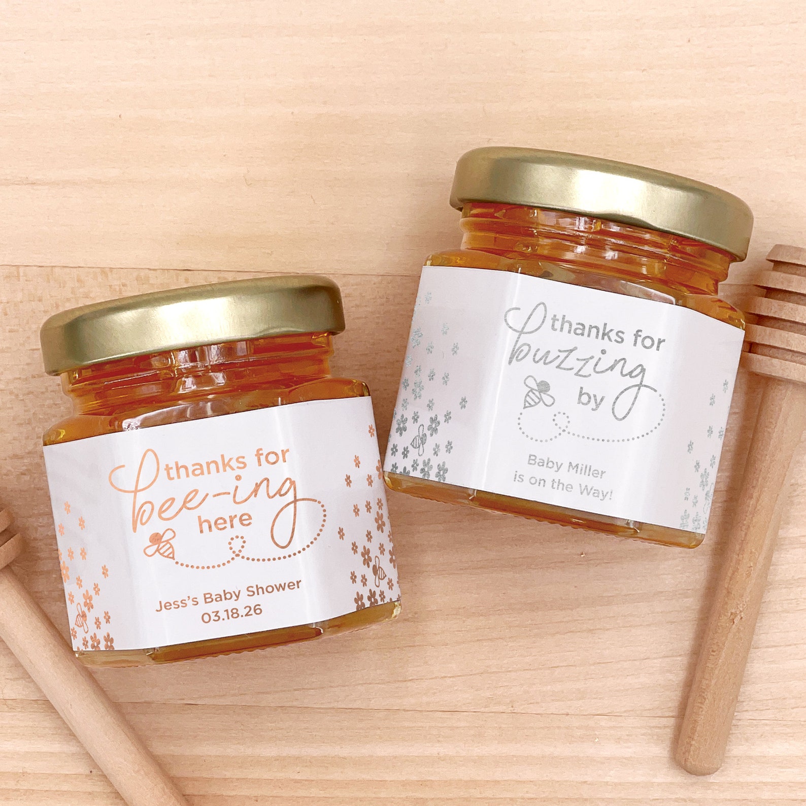 Honey Baby Shower Favors, Mini Honey Jar Favors, Honey Party Favors ...
