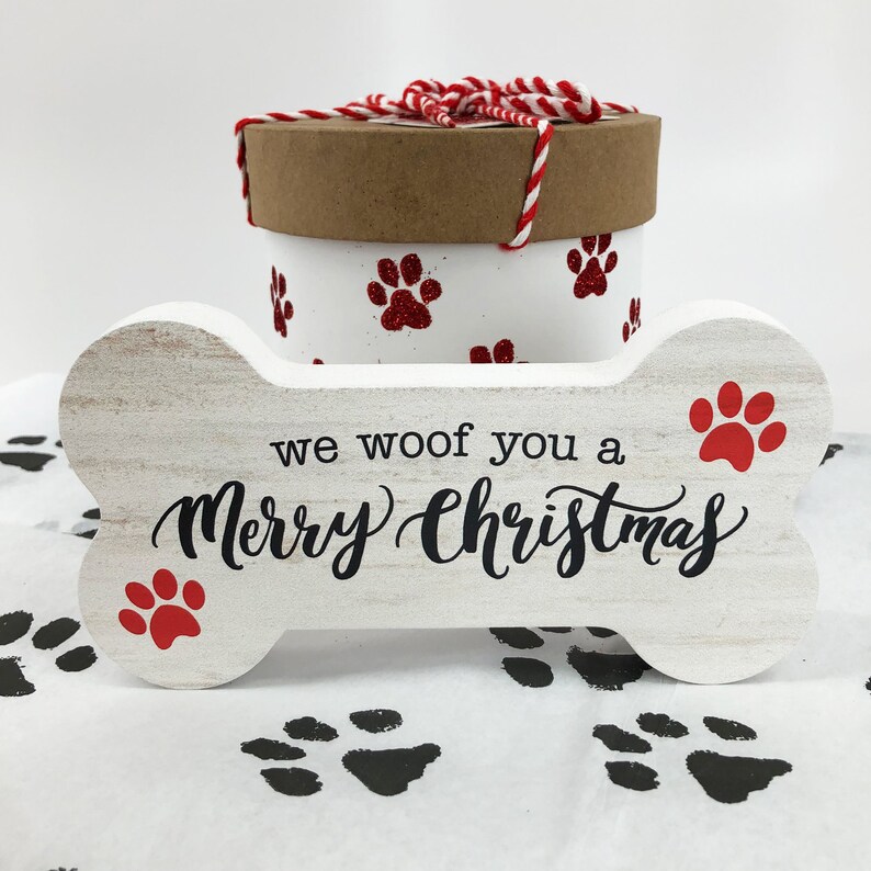Puppy Christmas Wood Signs Here Comes Santa Paws Dog Home - Etsy