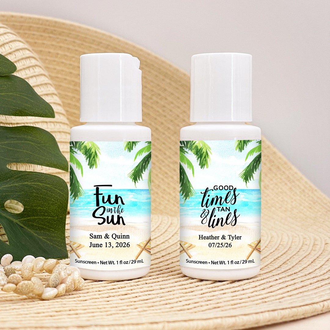 Beach Party Favors, Bachelorette Favors, Personalized Tropical ...