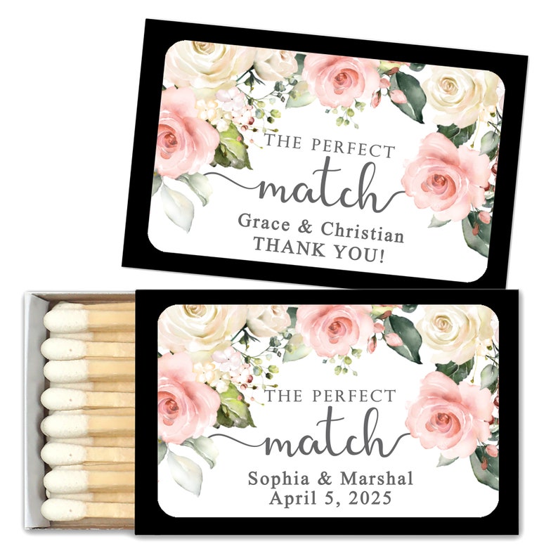 Wedding Matches Perfect Match Matches Personalized - Etsy