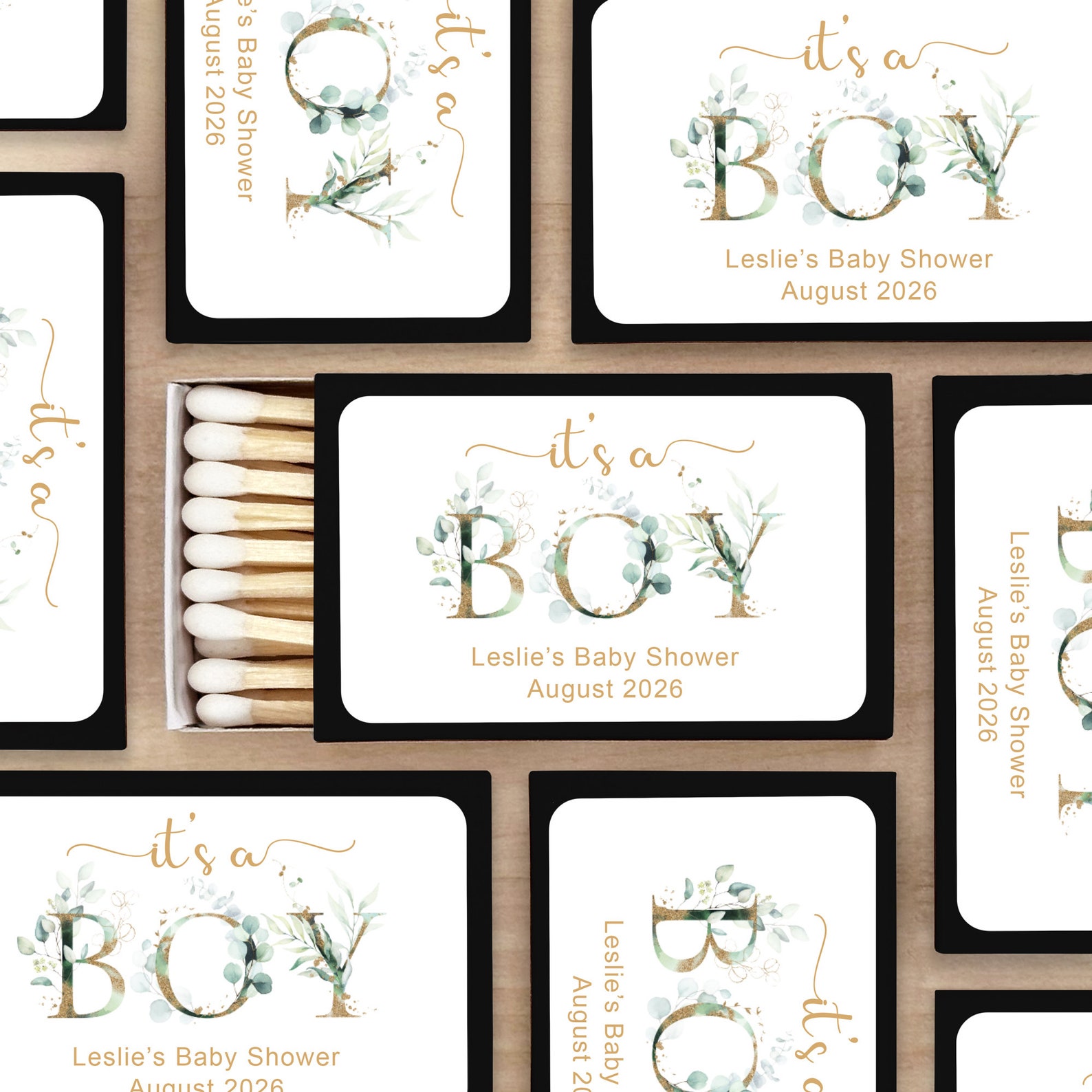 It's A Boy Baby Shower, Baby Shower Favors, It's A Boy Matchbox Favors ...