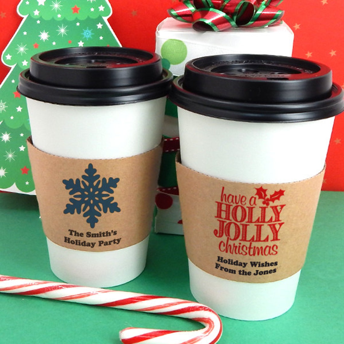 Drinkware Accessory Christmas Party Holiday Cup Sleeve - Etsy