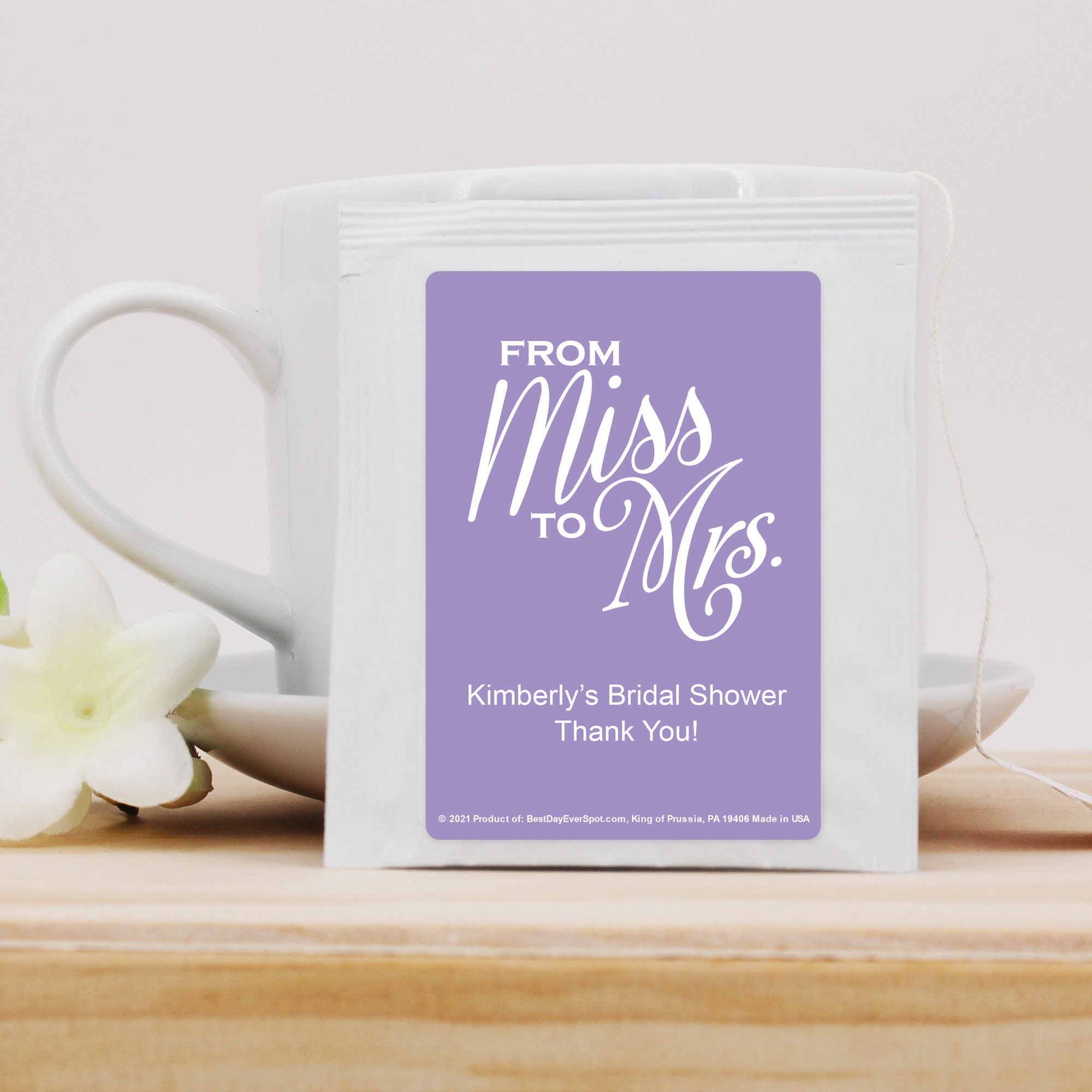 Wedding Favor Tea, Bridal Shower Tea Party, Wedding Favors, Tea Party ...
