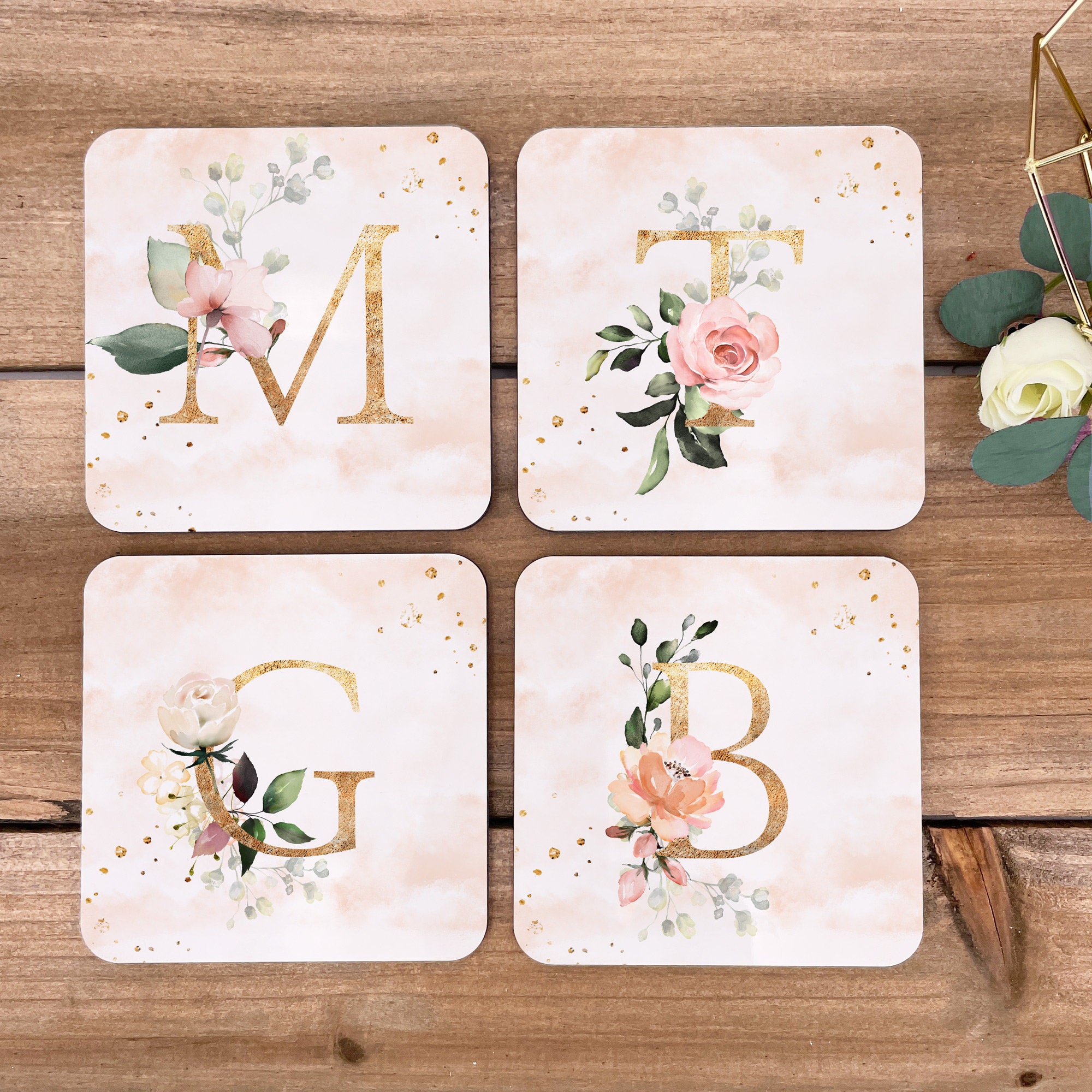 Coasters Personalized Monogram Coasters Bridesmaid Proposal - Etsy